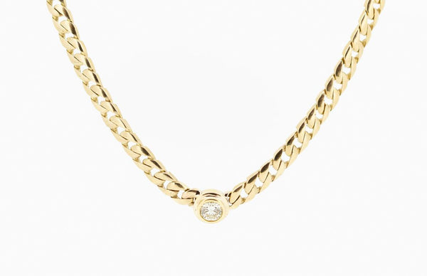 Diamond encased on a solid 9ct gold chain #27367-1 – Once Loved Treasures