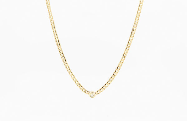 Diamond encased on a solid 9ct gold chain #27367-1 – Once Loved Treasures