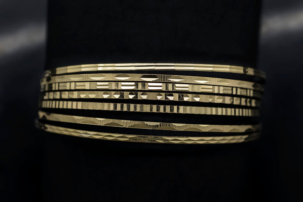 18ct yellow gold, joined multi bangle set of seven – Once Loved Treasures